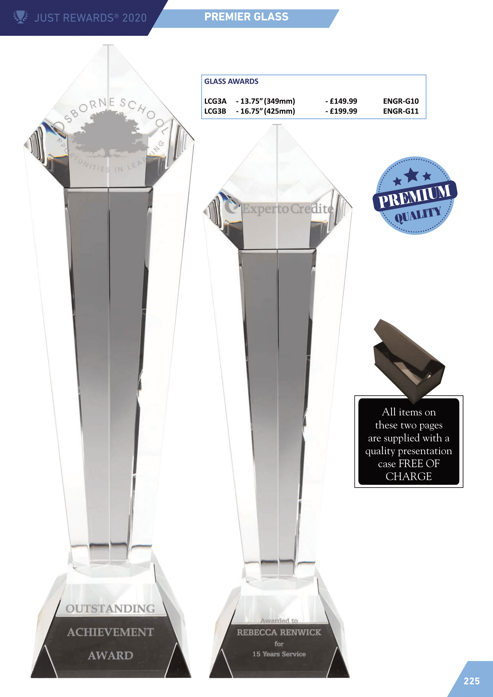 Glass Plaques - Premium