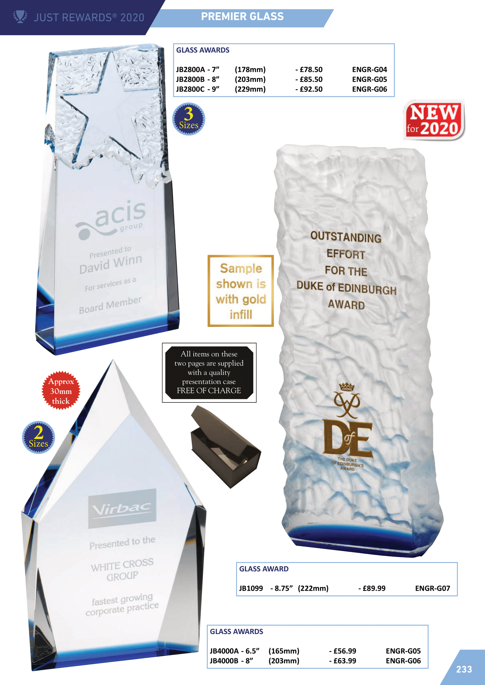 Glass Plaques - Premium