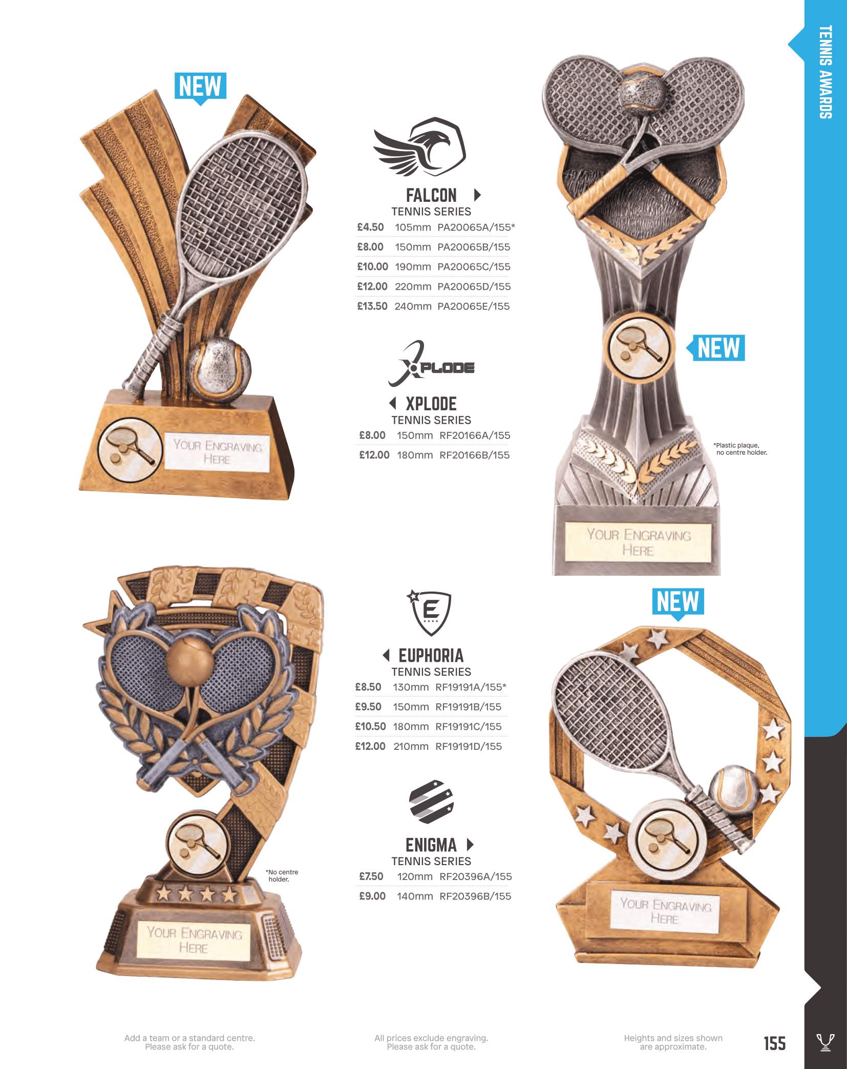 Tennis Trophies and Awards