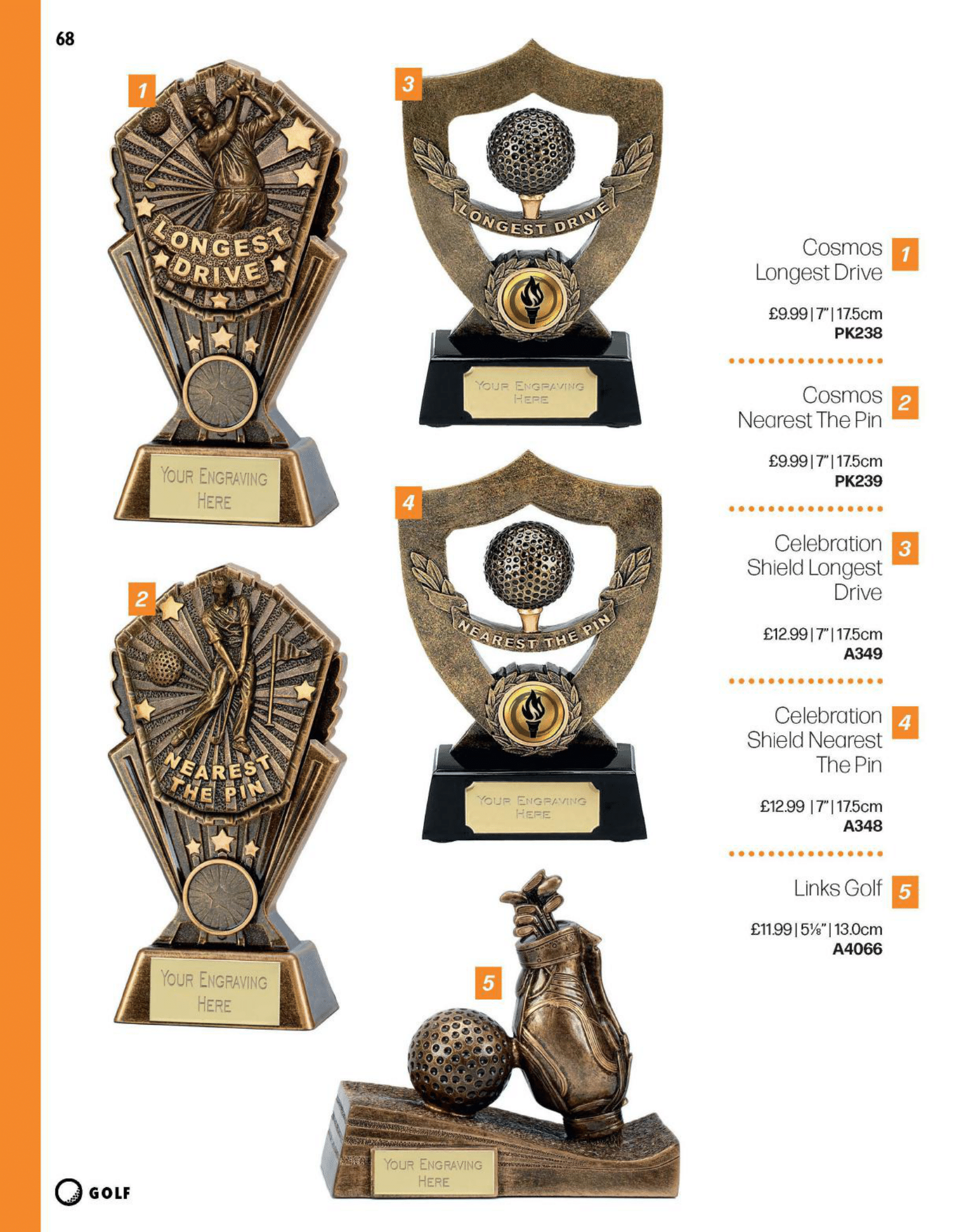 Golf General Trophies and Awards