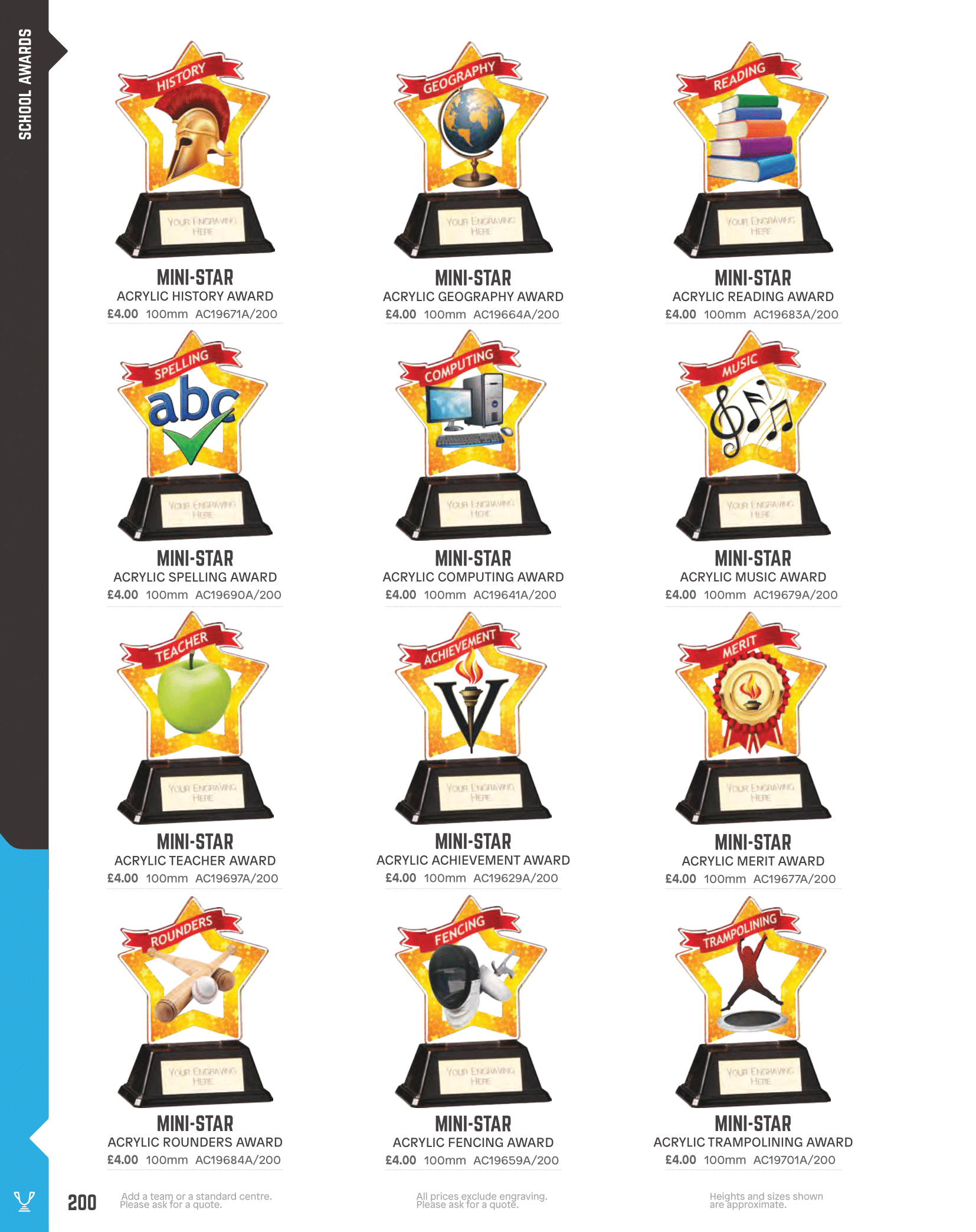 School Trophies and Awards