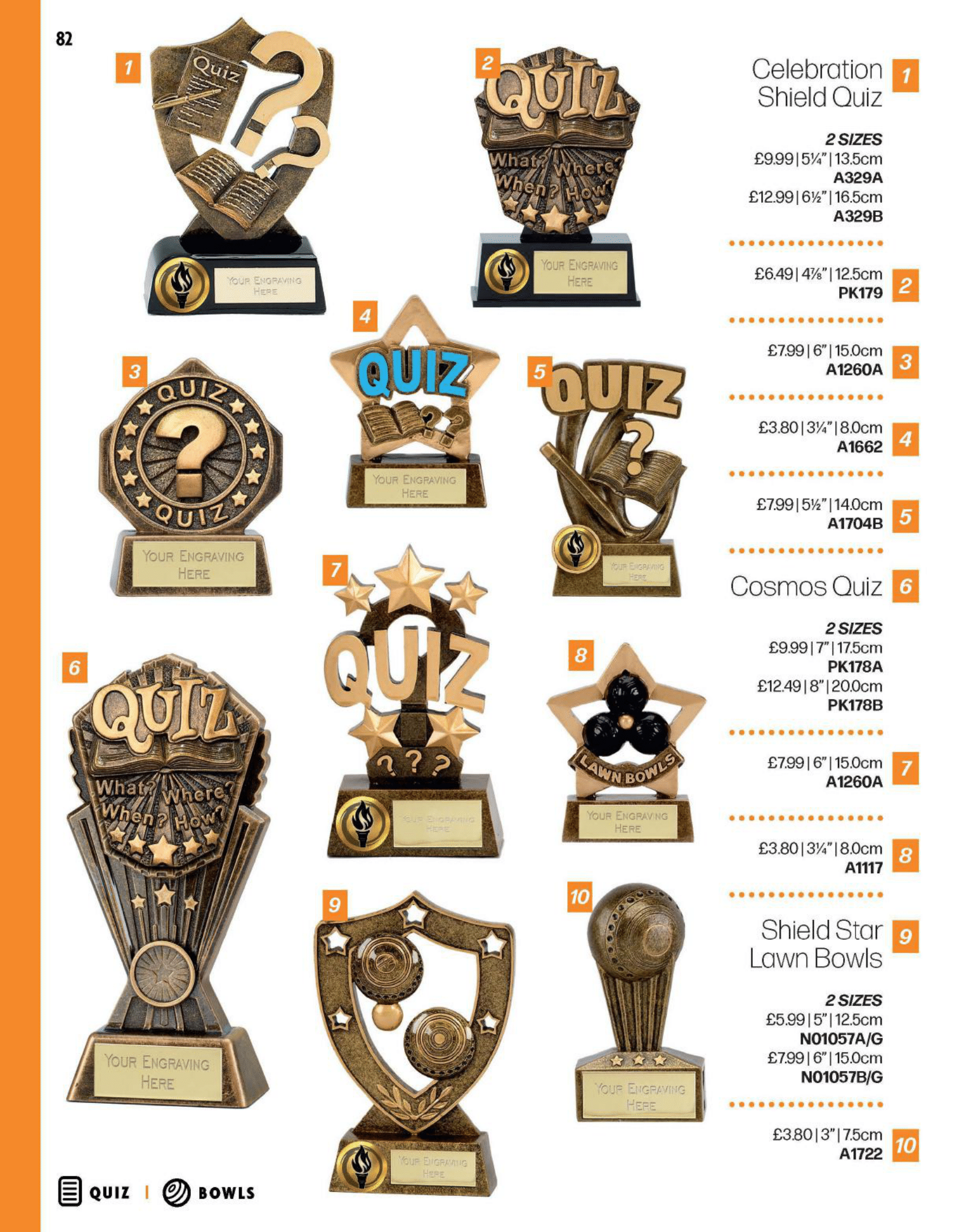 Quiz Trophies and Awards