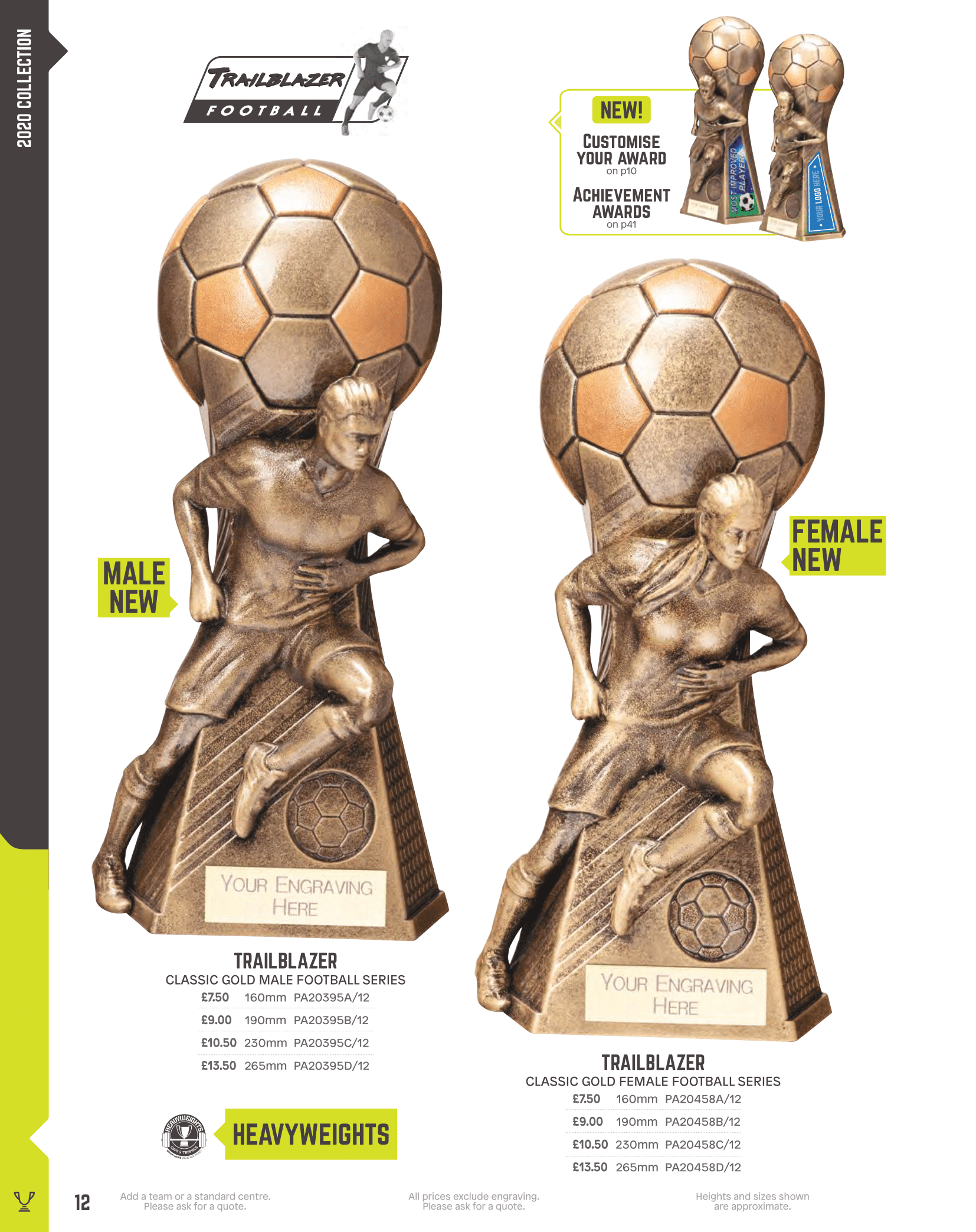 Female Football Trophies