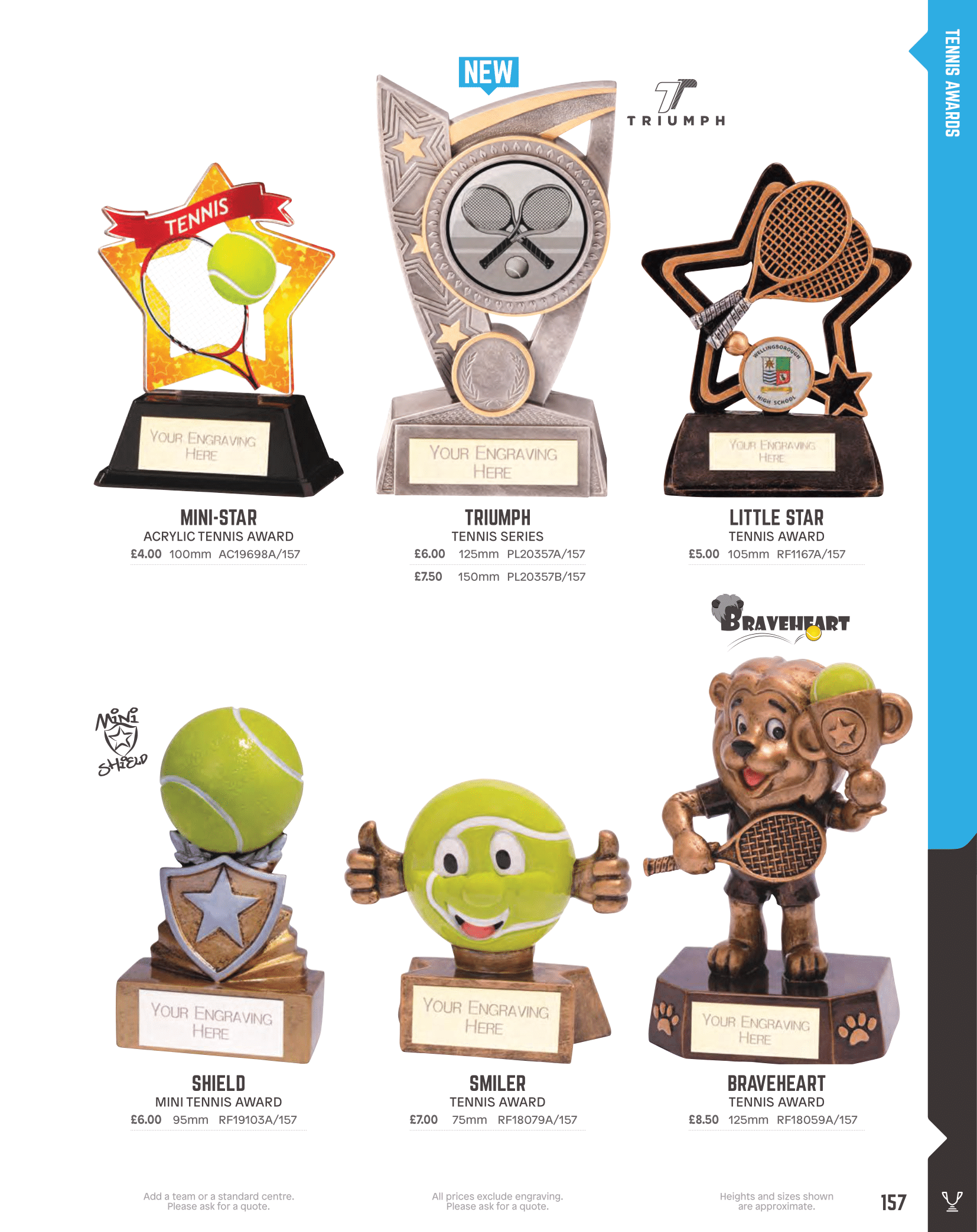 Tennis Trophies and Awards